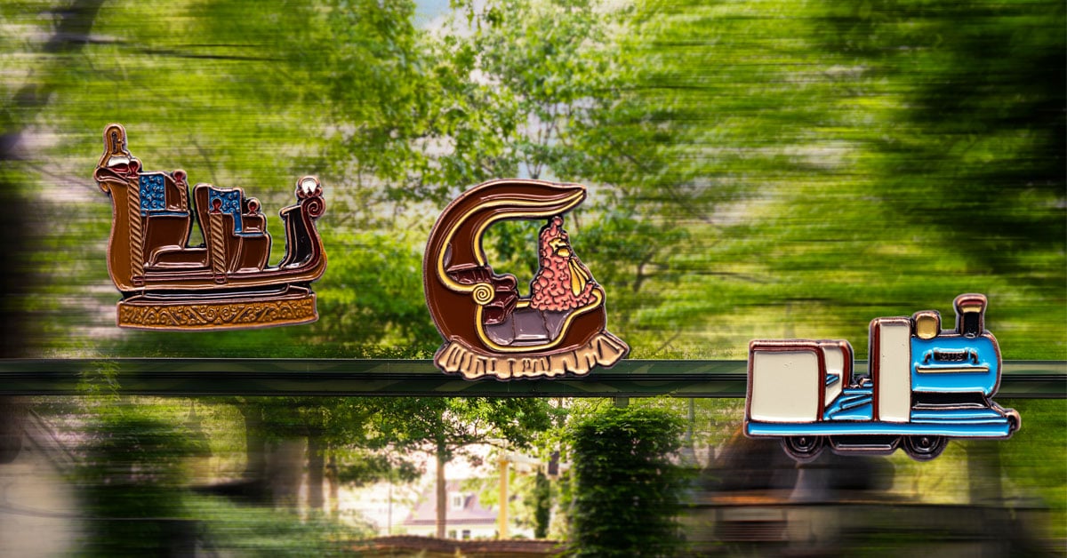 Haal jij ook de nieuwe Efteling-voertuigen pin-set?