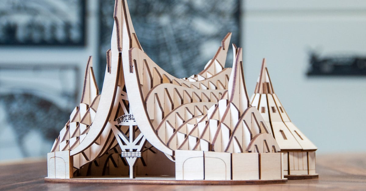 Nieuw: houten 3D puzzel Huis van de Vijf Zintuigen