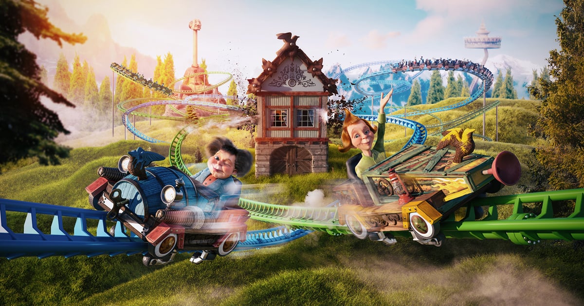 Max & Moritz dubbele familie-achtbaan - Efteling